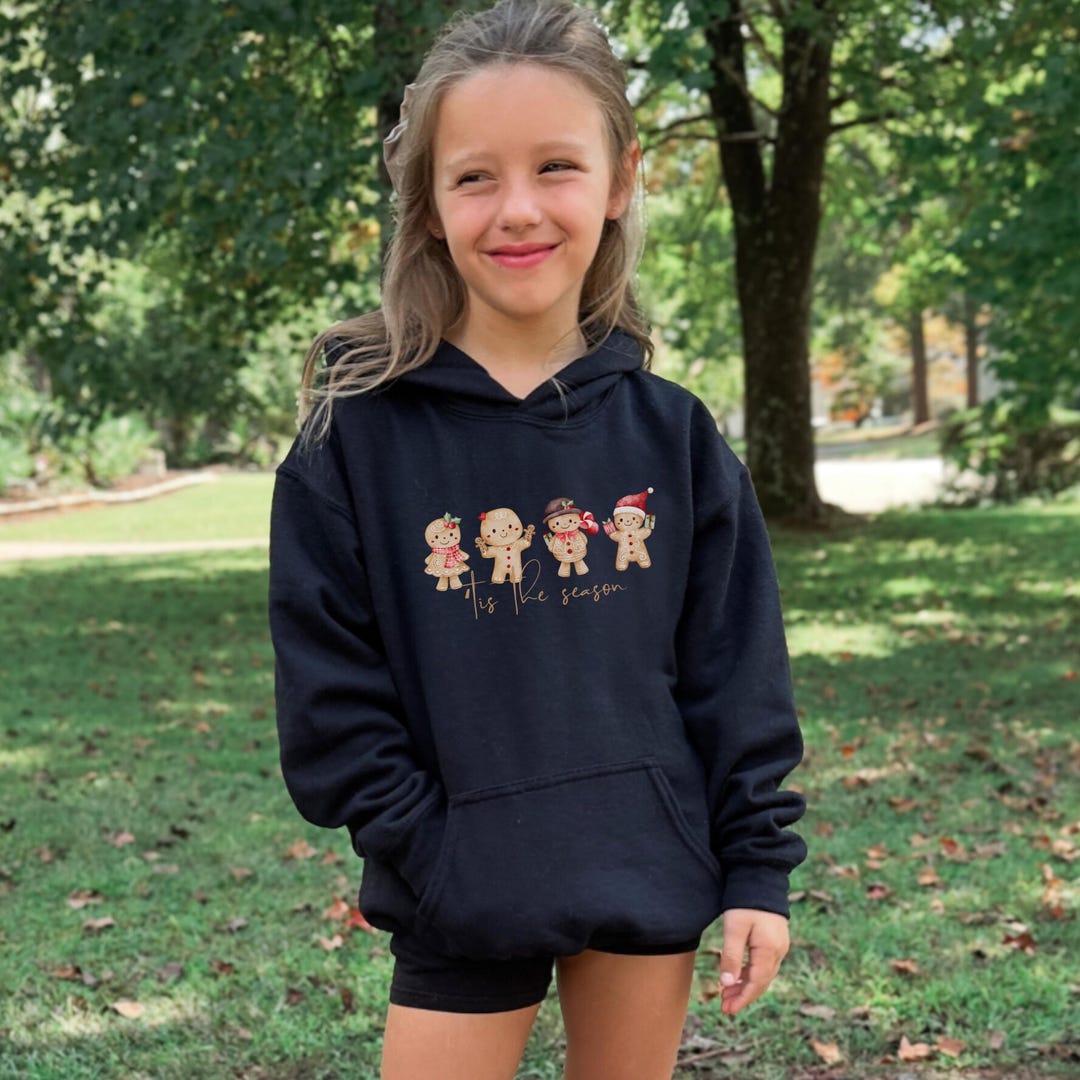 Christmas Gingerbread Hoodie for Kids– Cute Sweatshirt – Tis the Season ...