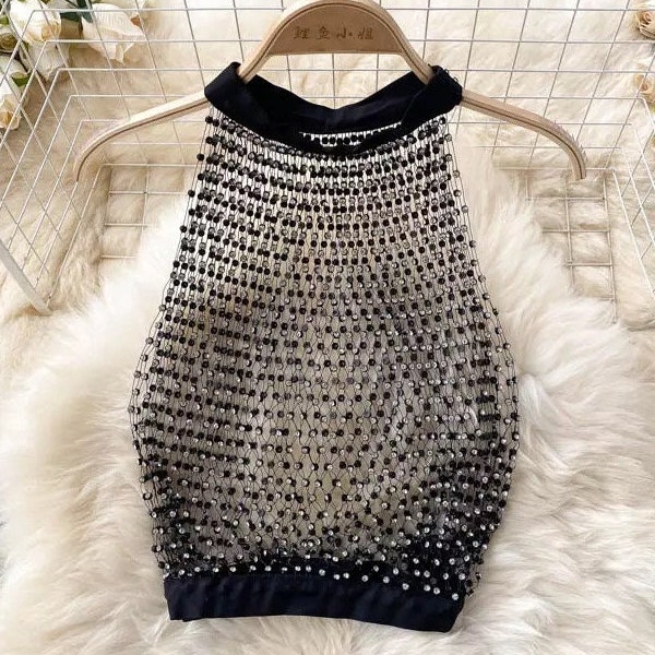 Rhinestone Fishnet - Etsy