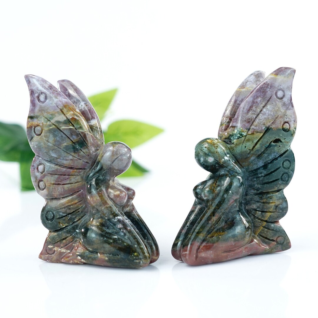 3.03 Crystal Indian Agate Carved Lifelike the Angel of Prayer Decor ...