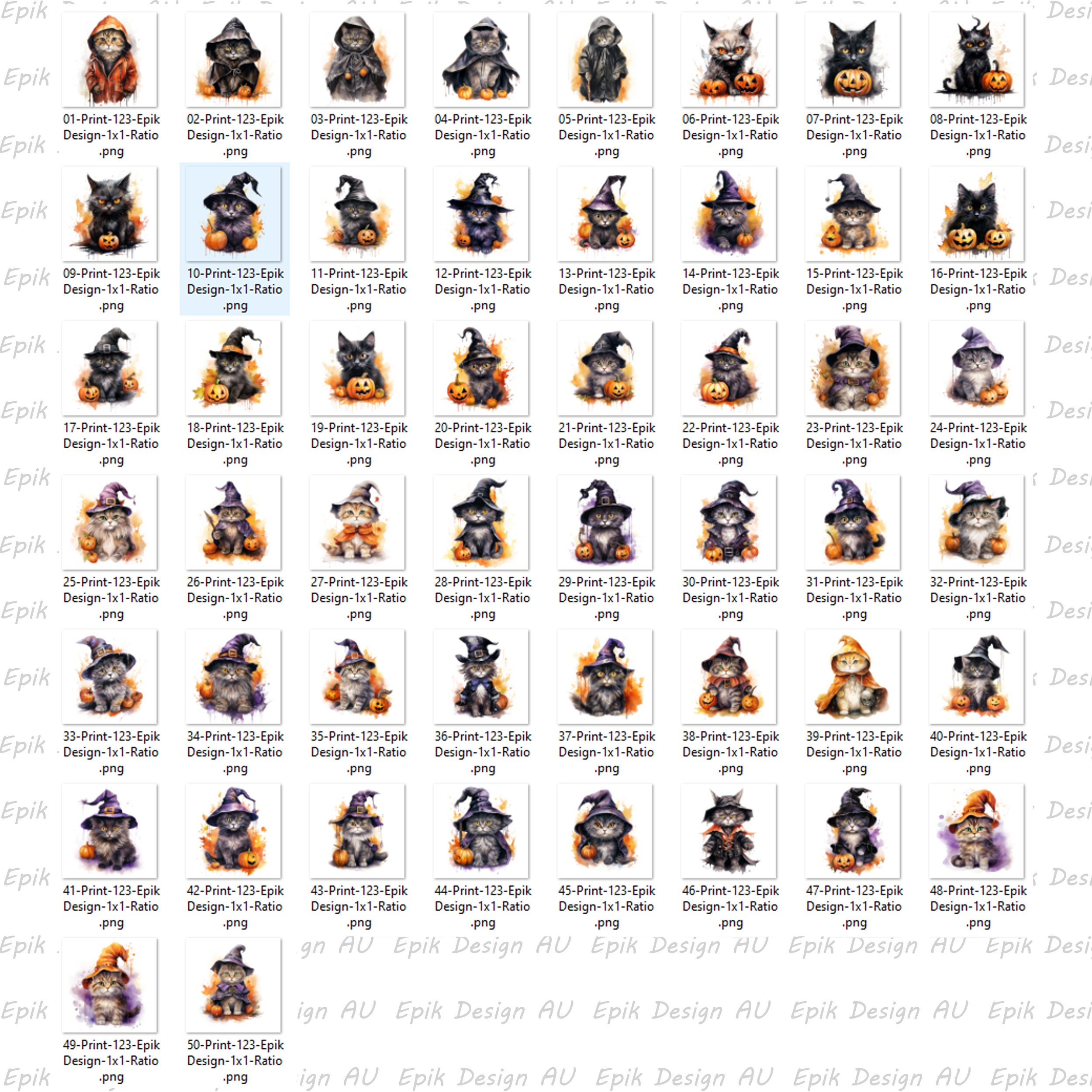 Halloween Cats Clipart Bundle 50 Bewitching Kitten Graphics - Etsy