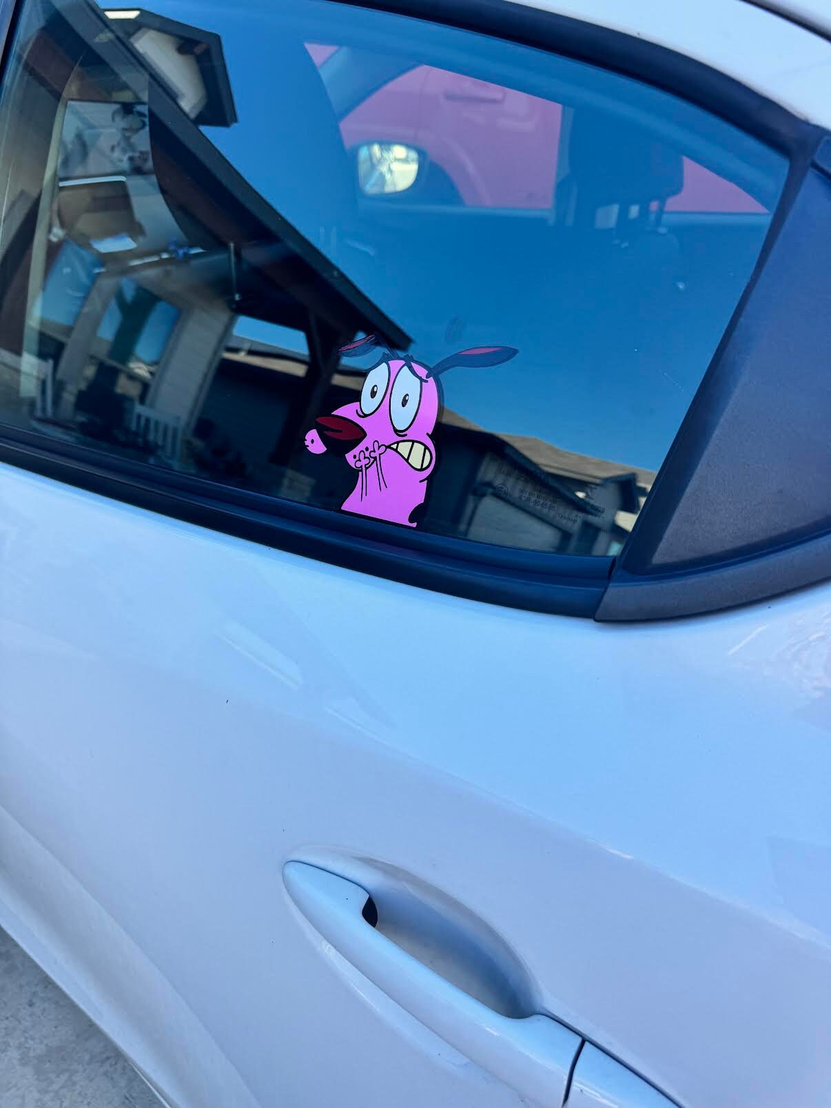 Courage the Cowardly Dog Layered Vinyl Car Window Sticker - Etsy