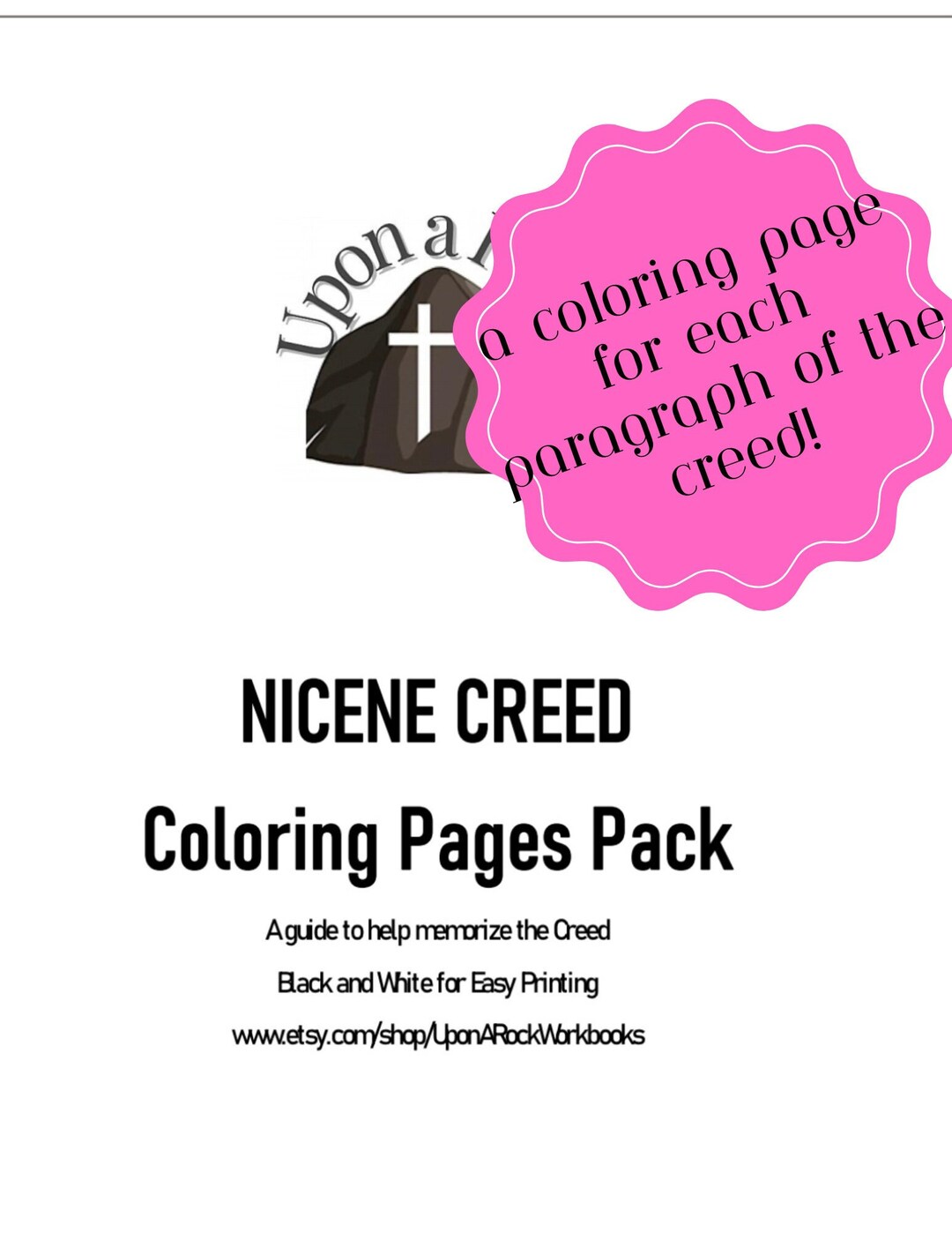 Nicene Creed Coloring Page Packet - Etsy