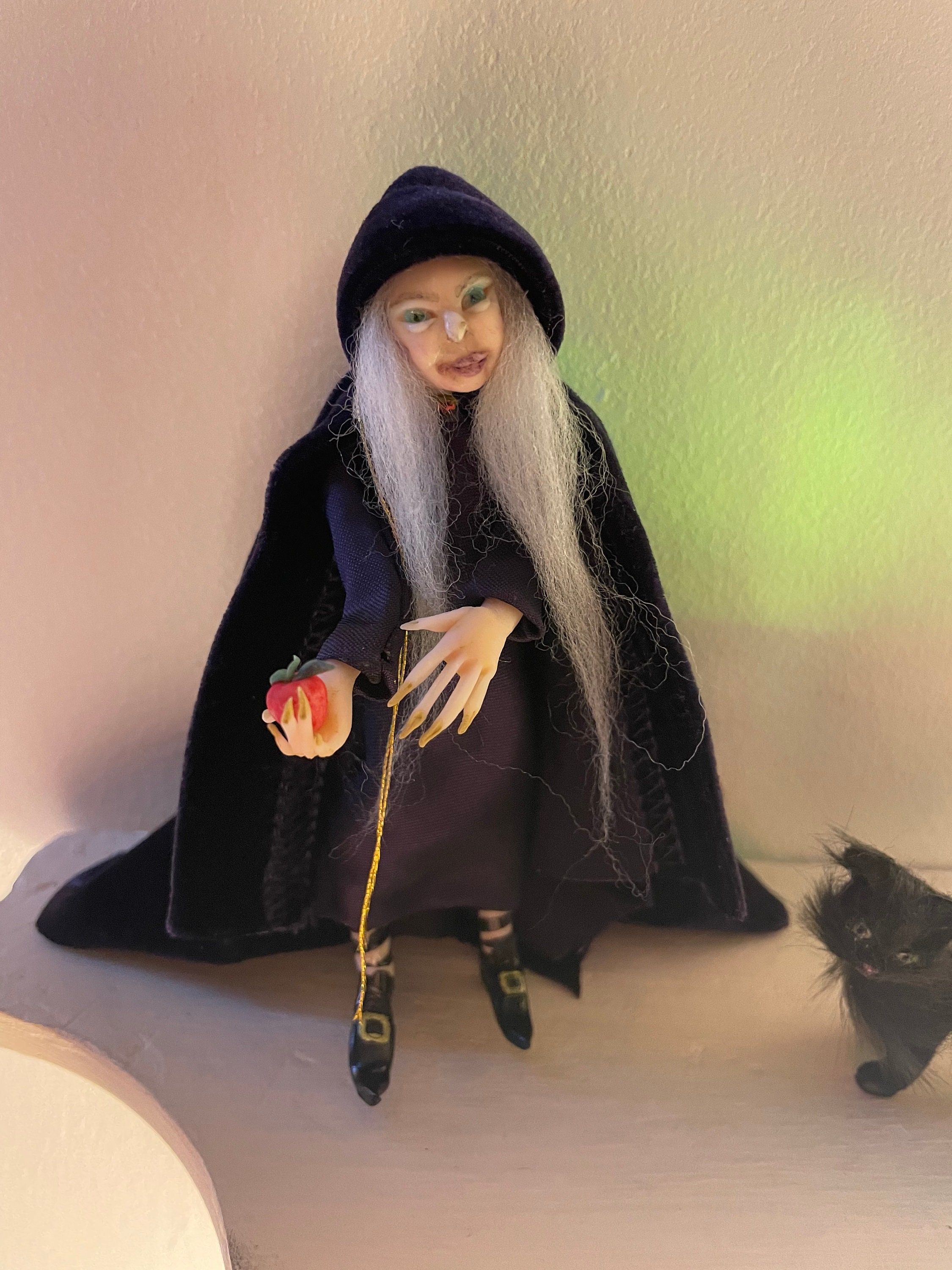 Dolls House Doll 1/12th Scale Witch OOAK Realistic Hag Miniature ...