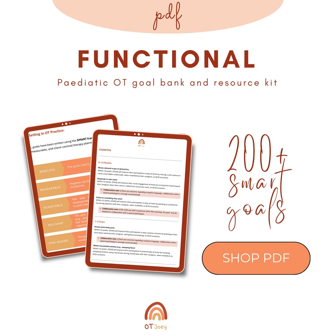 Pdf-part 1 Functional Goal Bank (home) - Etsy Australia