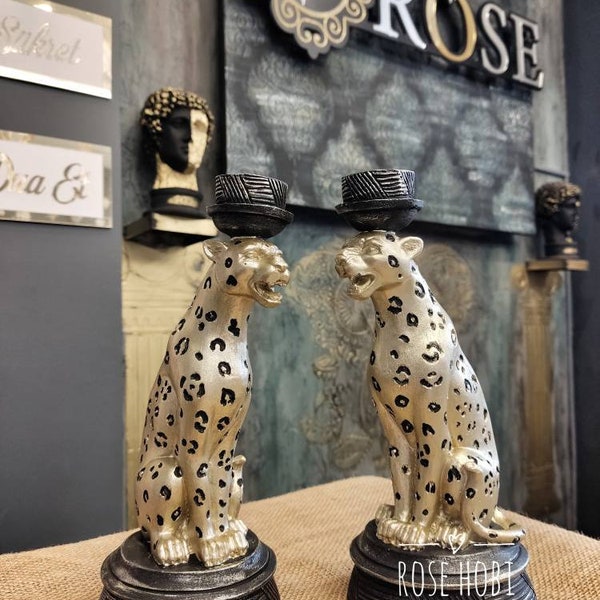 Leopard Candle Holder - Etsy