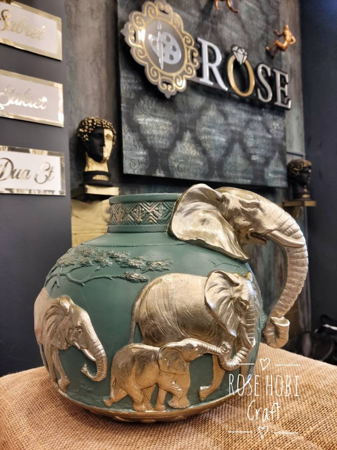 Decorative Vase,elephant,home Decor ,safari Statue,gift,statue or ...