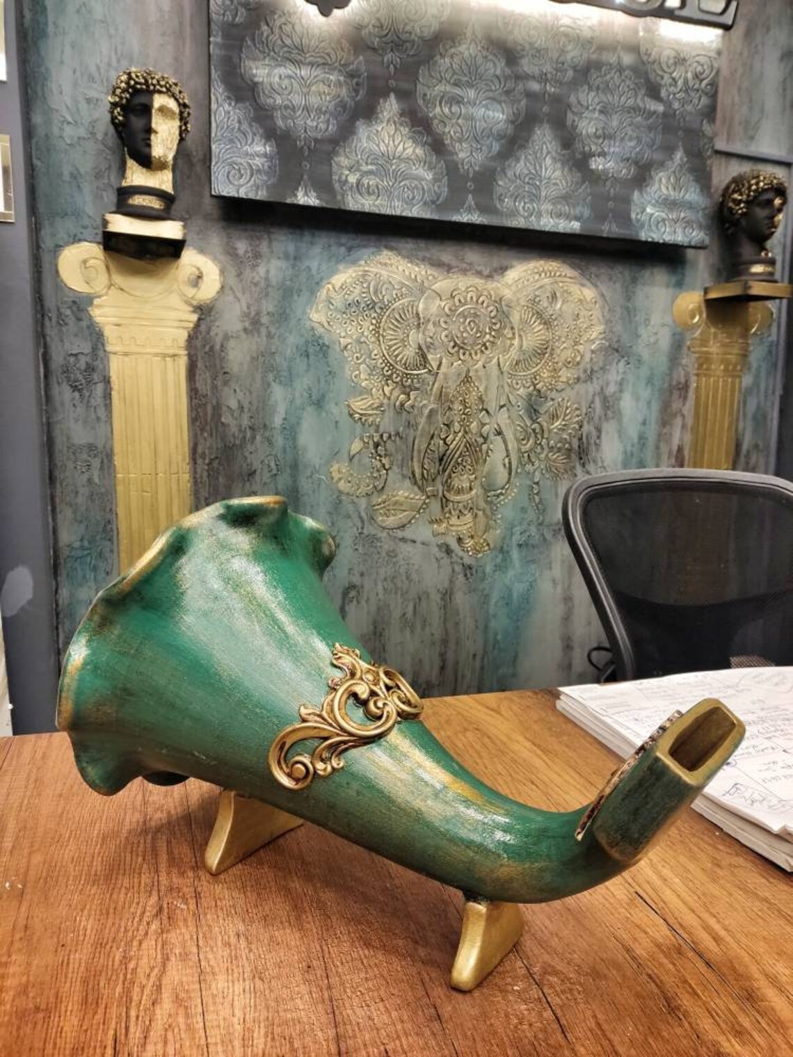 Gramophone Acoustic Panel Statue, Handmade Working Gramophone ...