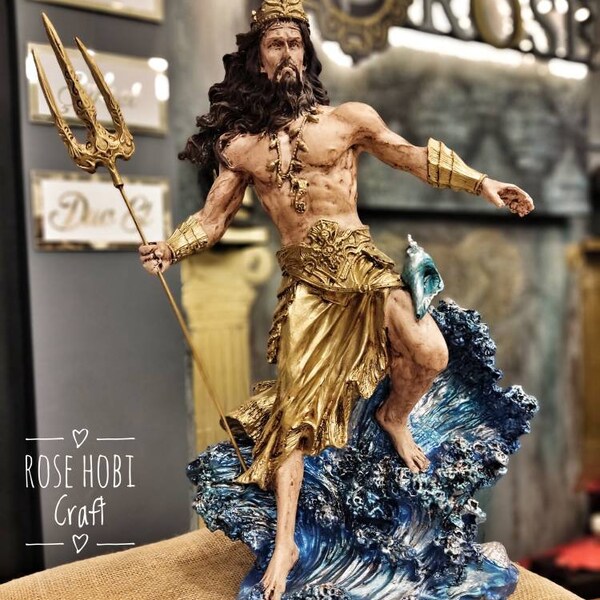 Poseidon Statue - Etsy