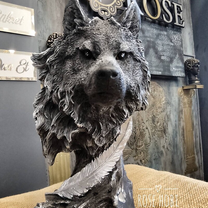 Wolf Sculpture - Etsy