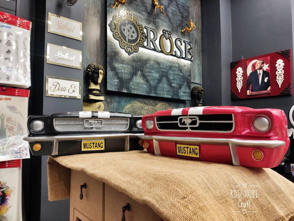 Large Ford Mustang Wall Decor Sculpture, Wall Hanging, Classic Car ...