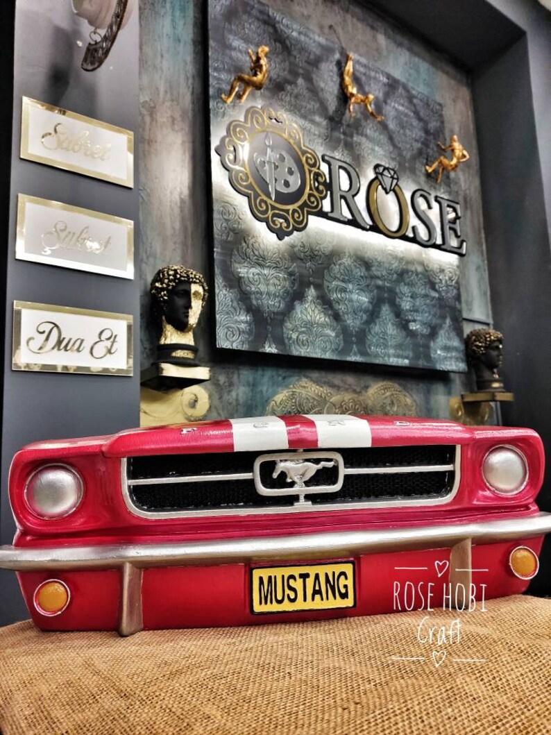 Large Ford Mustang Wall Decor Sculpture, Wall Hanging, Classic Car ...