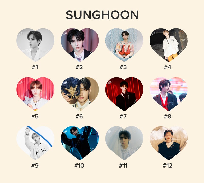 Enhypen Sunghoon Photo KPOP Picket / Fan With Ruffles - Etsy