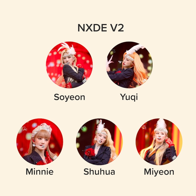 KPOP (g)i-dle "nxde" Photo Picket / Fan With Ruffles - Etsy