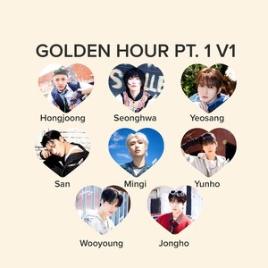 Ateez "golden Hour Pt. 1" Photo KPOP Picket / Fan With Ruffles - Etsy