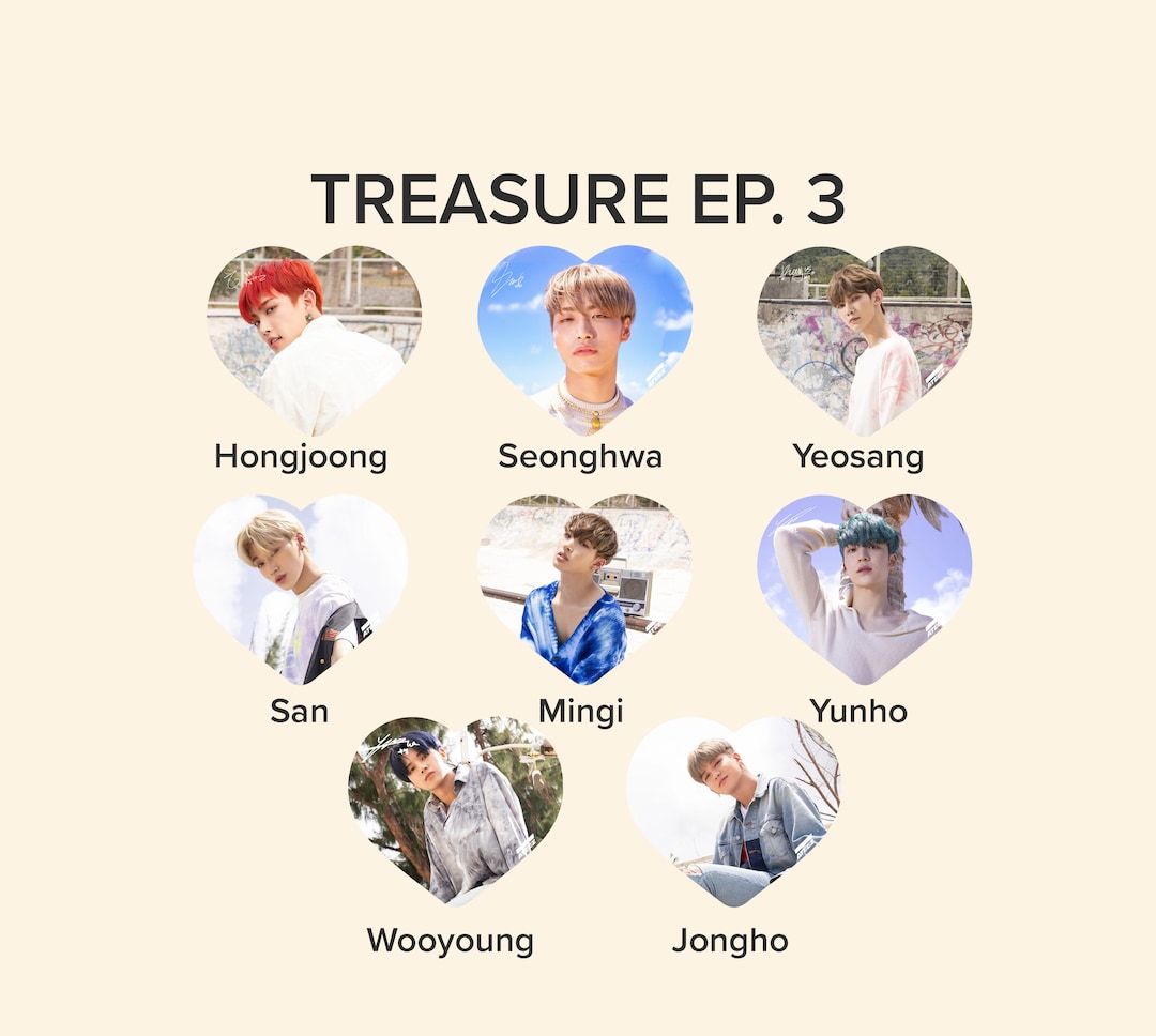 Ateez "treasure EP. 3" Photo KPOP Picket / Fan With Ruffles - Etsy