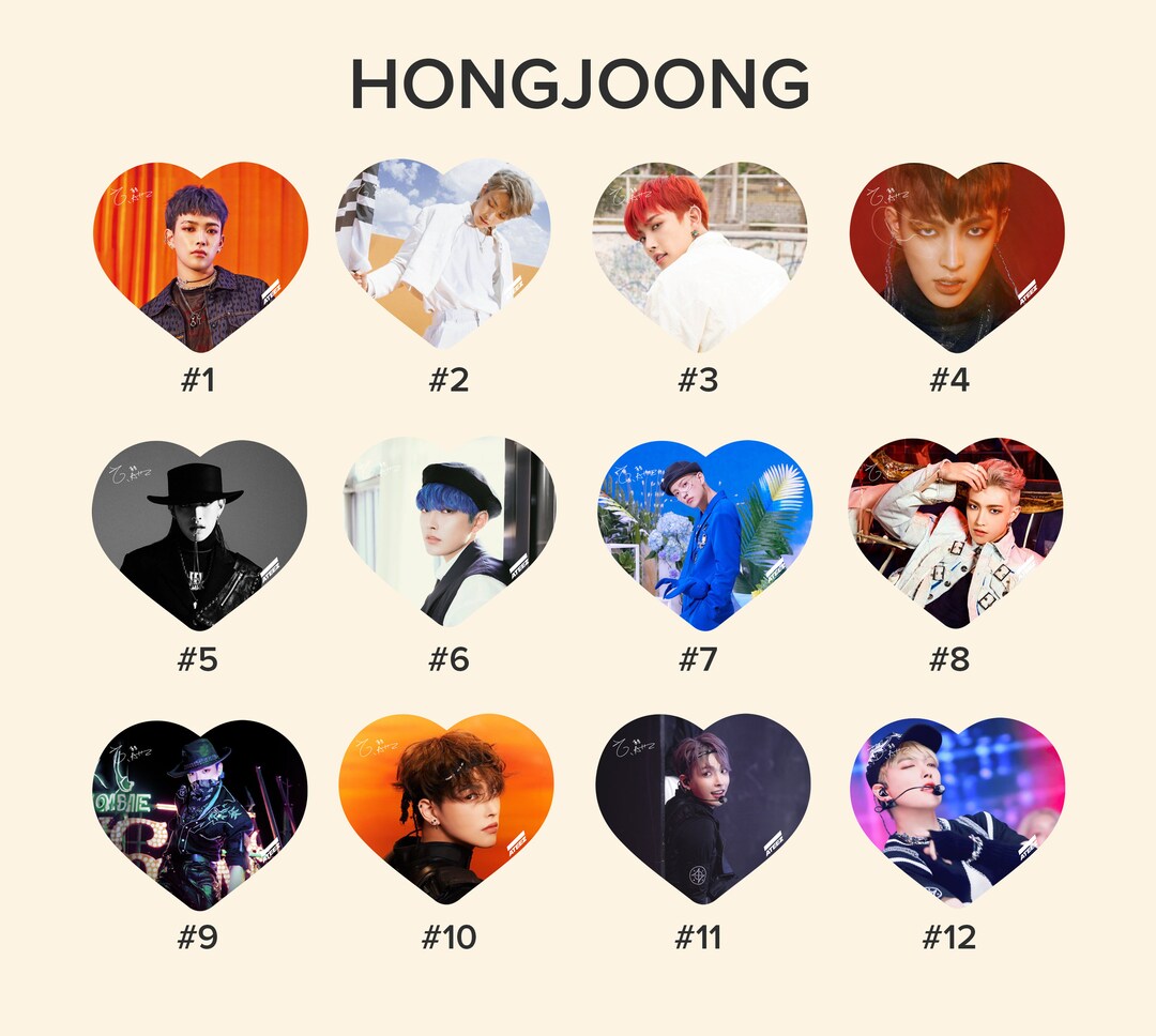 Ateez Hongjoong Photo KPOP Picket / Fan With Ruffles - Etsy