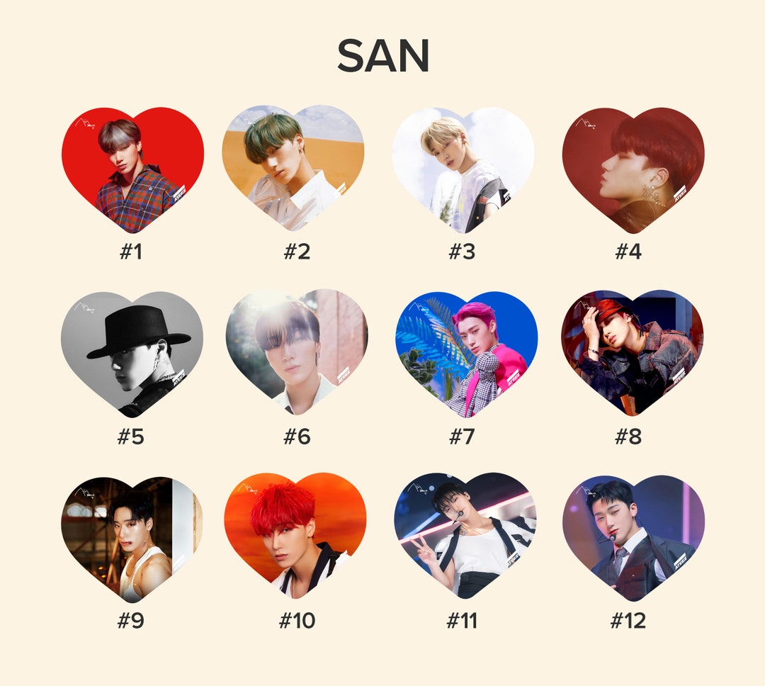 Ateez San Photo KPOP Picket / Fan With Ruffles - Etsy