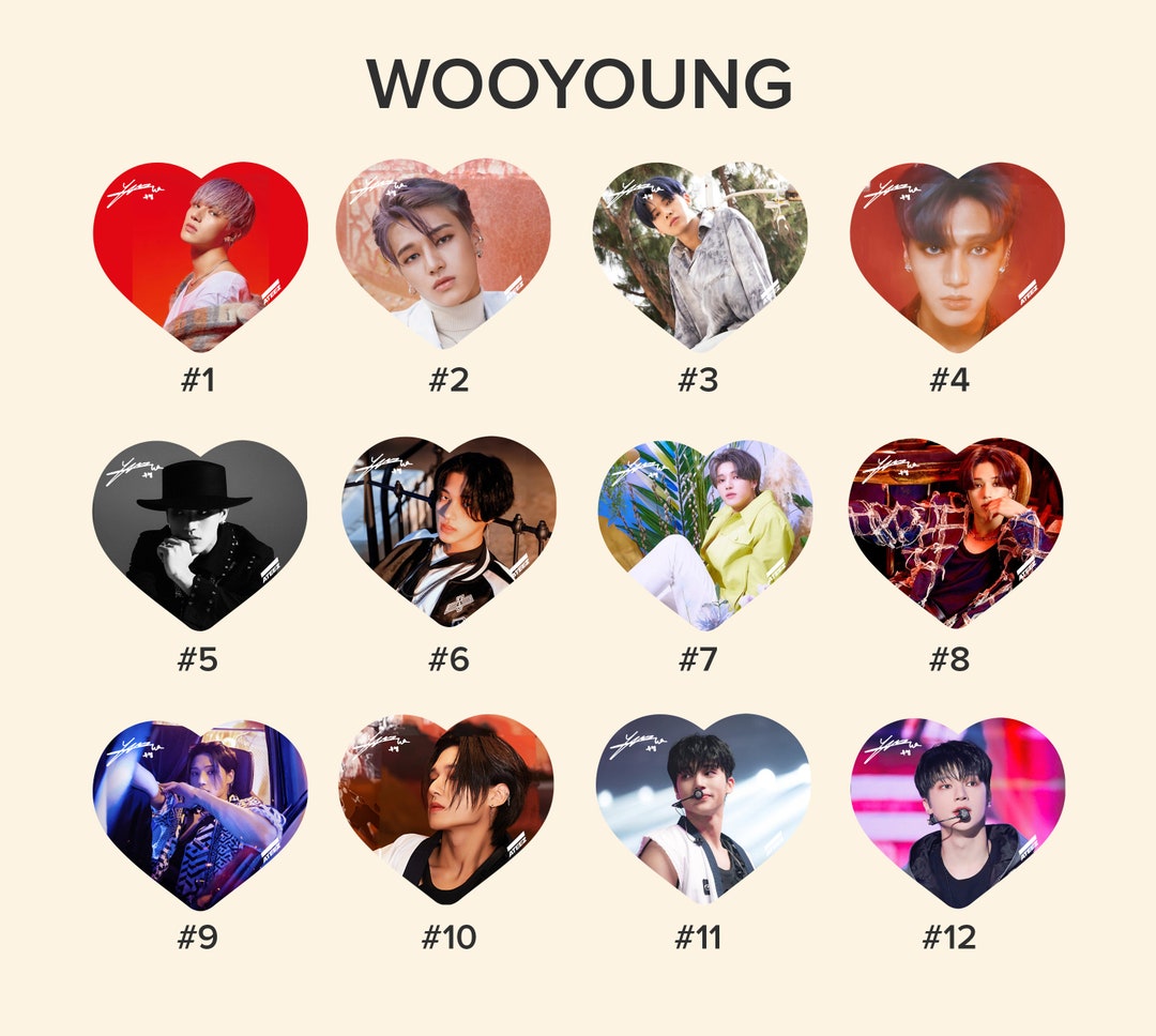 Ateez Wooyoung Photo KPOP Picket / Fan With Ruffles - Etsy
