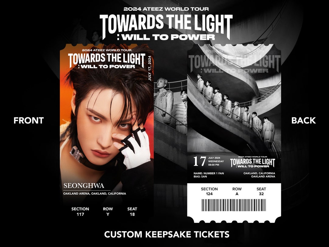 Ateez World Tour "towards the Light: Will to Power" Custom Bias ...