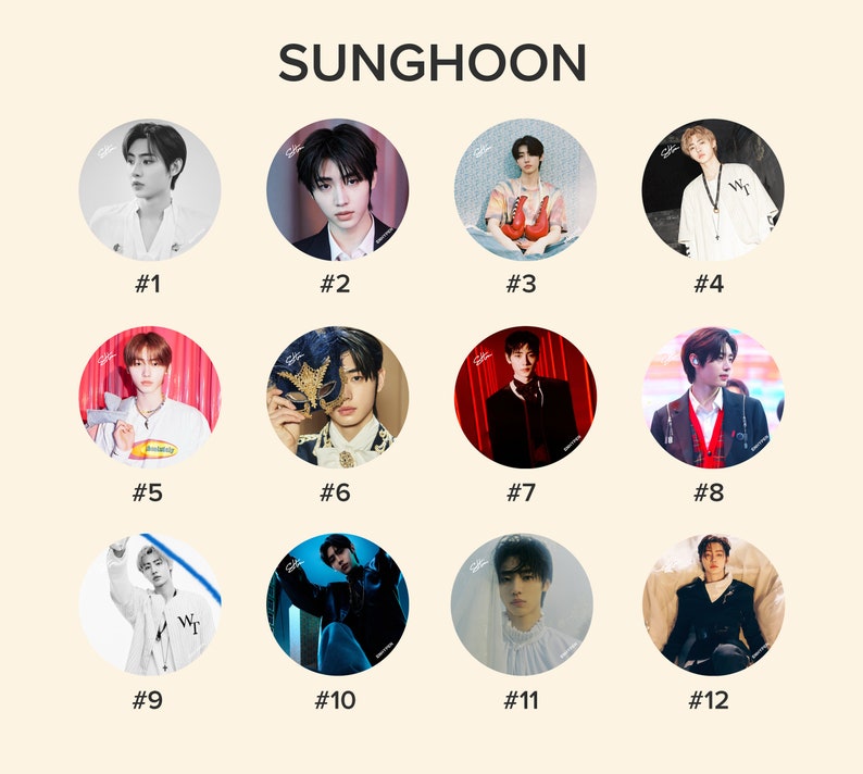 Enhypen Sunghoon Photo KPOP Picket / Fan With Ruffles - Etsy