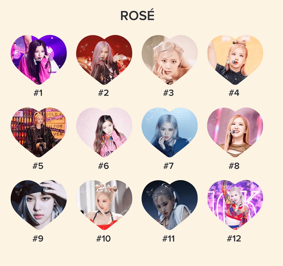 Blackpink Rosé Photo KPOP Picket / Fan With Ruffles - Etsy