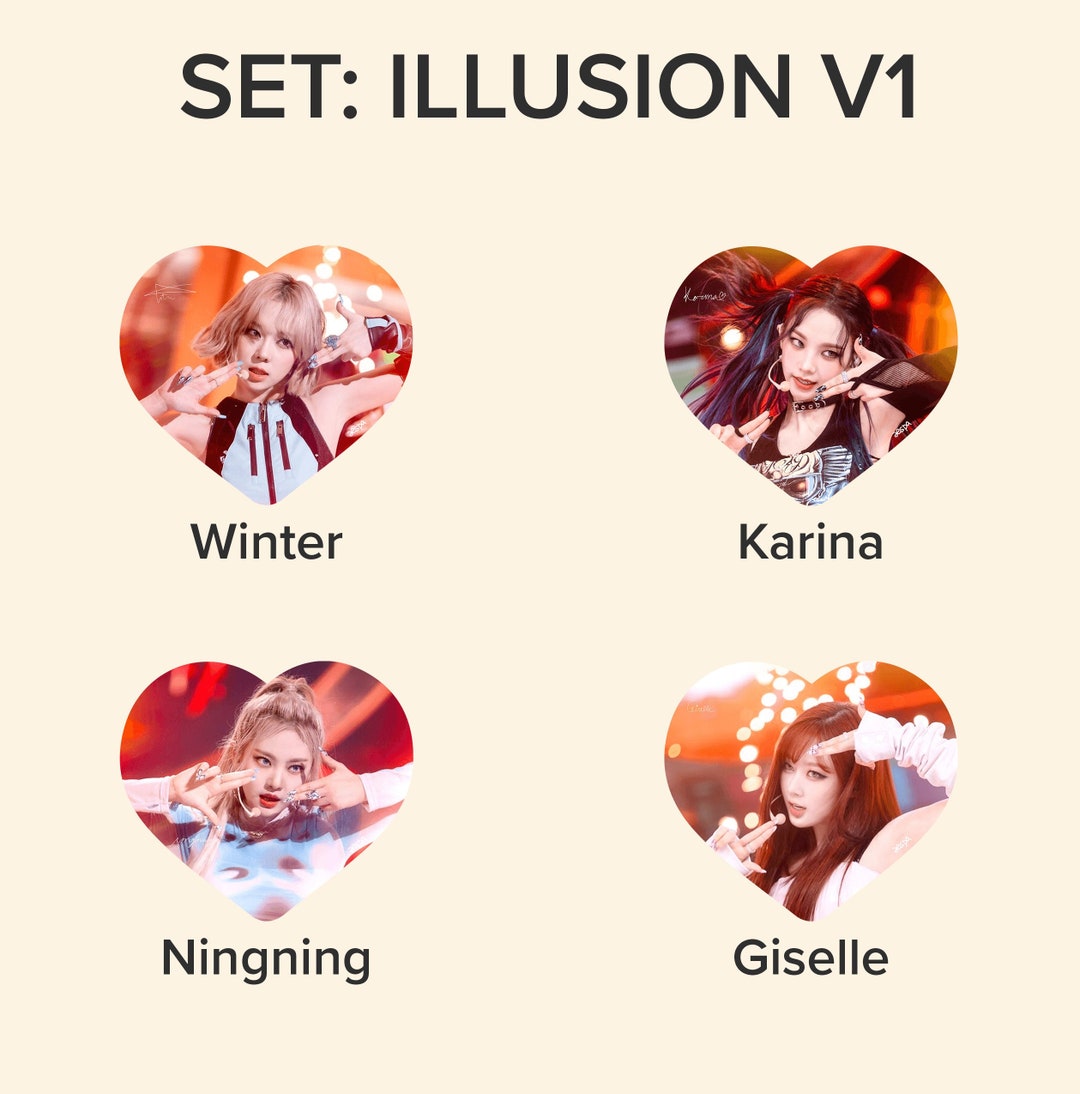 Aespa illusion Photo KPOP Picket / Fan With - Etsy