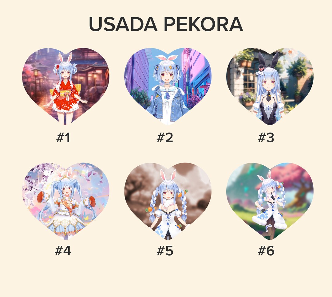 VTUBER USADA PEKORA Photo Picket / Fan With Ruffles - Etsy