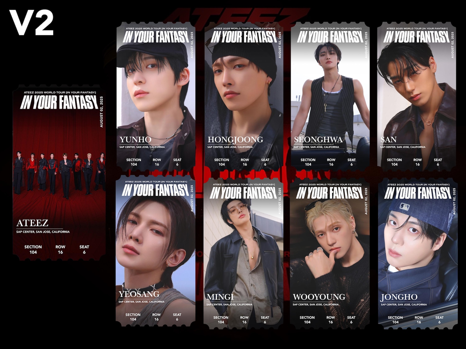 Ateez World Tour "in Your Fantasy" Custom Bias Physical | Memento ...