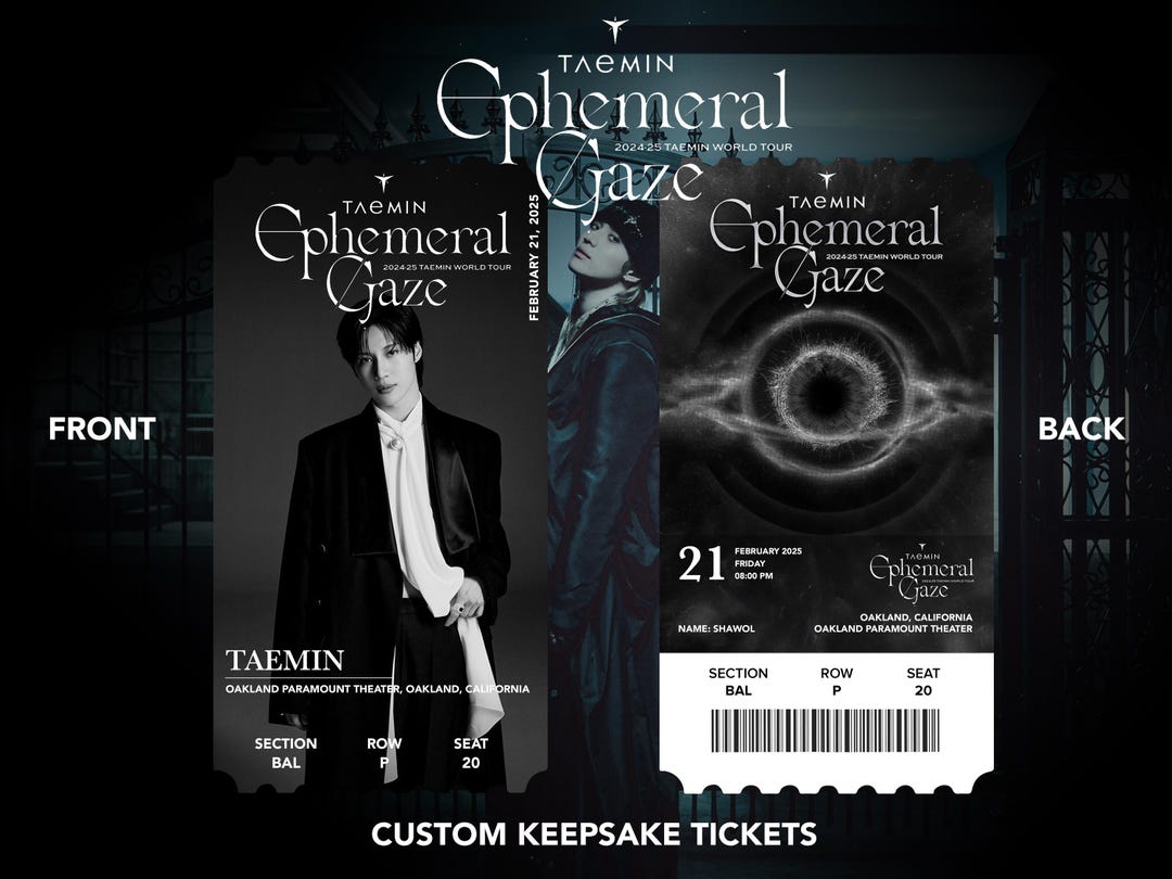 Taemin World Tour "ephemeral Gaze" Custom Bias Physical | Memento ...