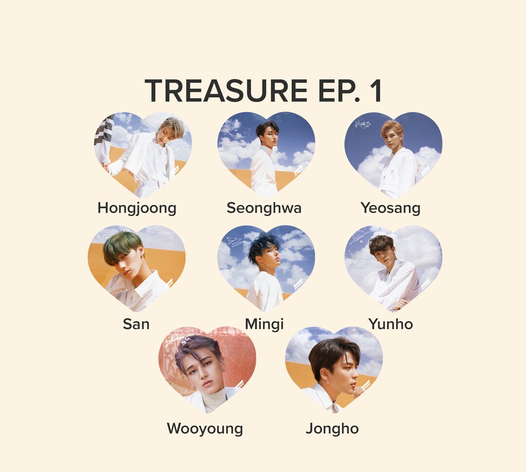 Ateez "treasure EP. 1" Photo KPOP Picket / Fan With Ruffles - Etsy