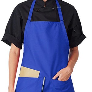 Challenger Adjust Full Bib Apron #822P3A 28x30 3 Pockets Royal Blue NEW ...