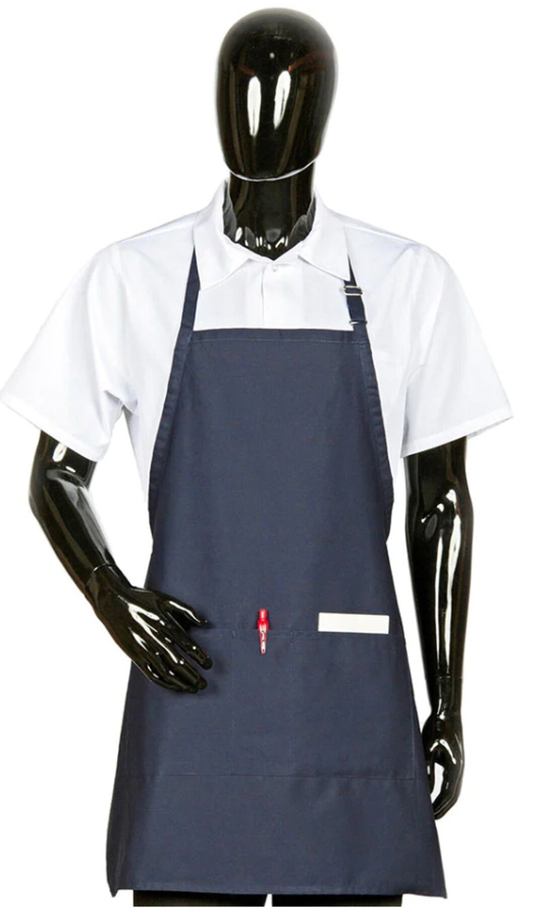 Hi Lite Adjustable Full Bib Apron #822P3A 28x30 3 Pockets Navy Blue NEW ...