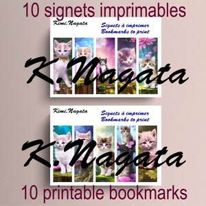 Set of 10 Printable Bookmarks 2x6 Inches, Bookmarks for Your Books ...