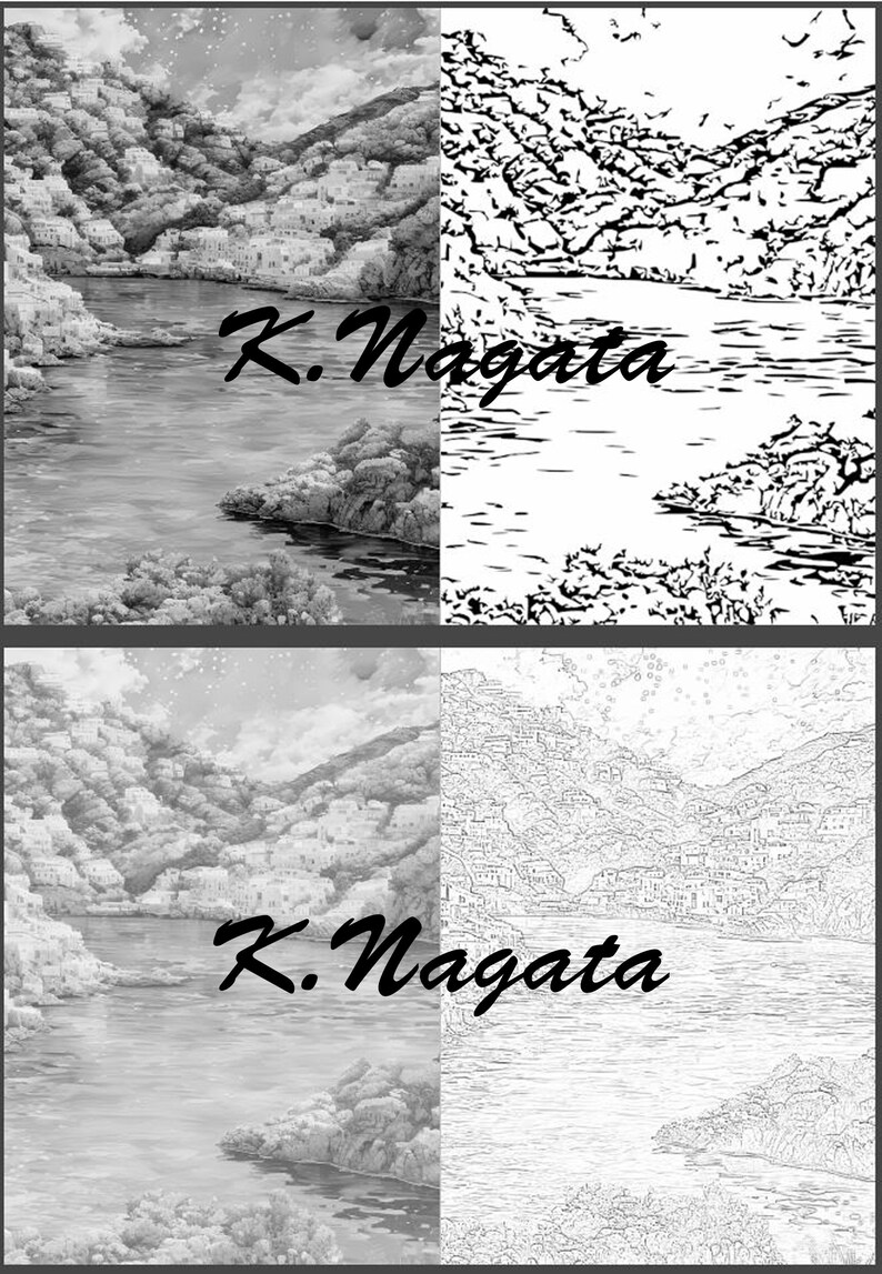 Grayscale Drawing to Color PDF Downloadable and Printable at Will 4 ...