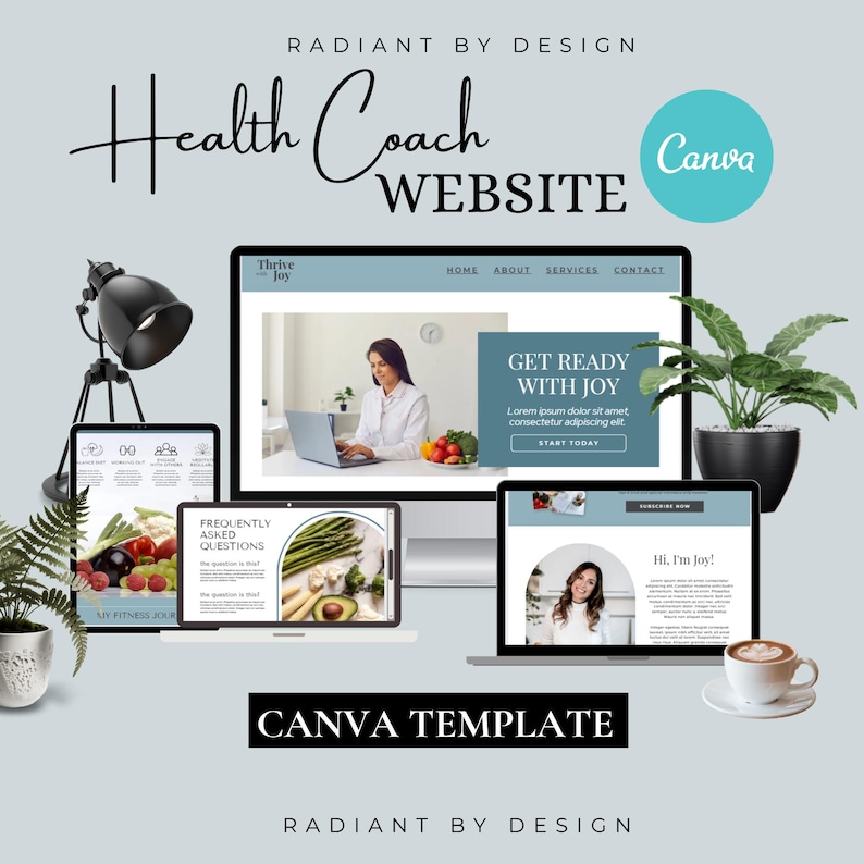 Health Coach Canva Website Template | Wellness Coach Website Template ...