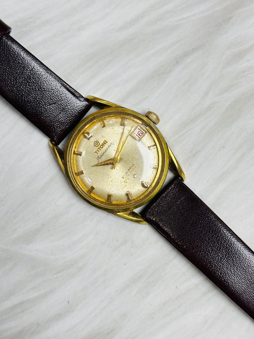 Super Rare Vintage Titoni Airmaster Titoflex 21 Jewels Self-winding ...