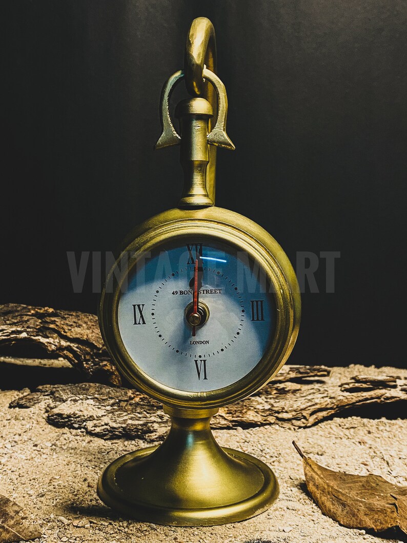 Brass Finish Victorian Vintage Desk Clock Brass Theme - Etsy