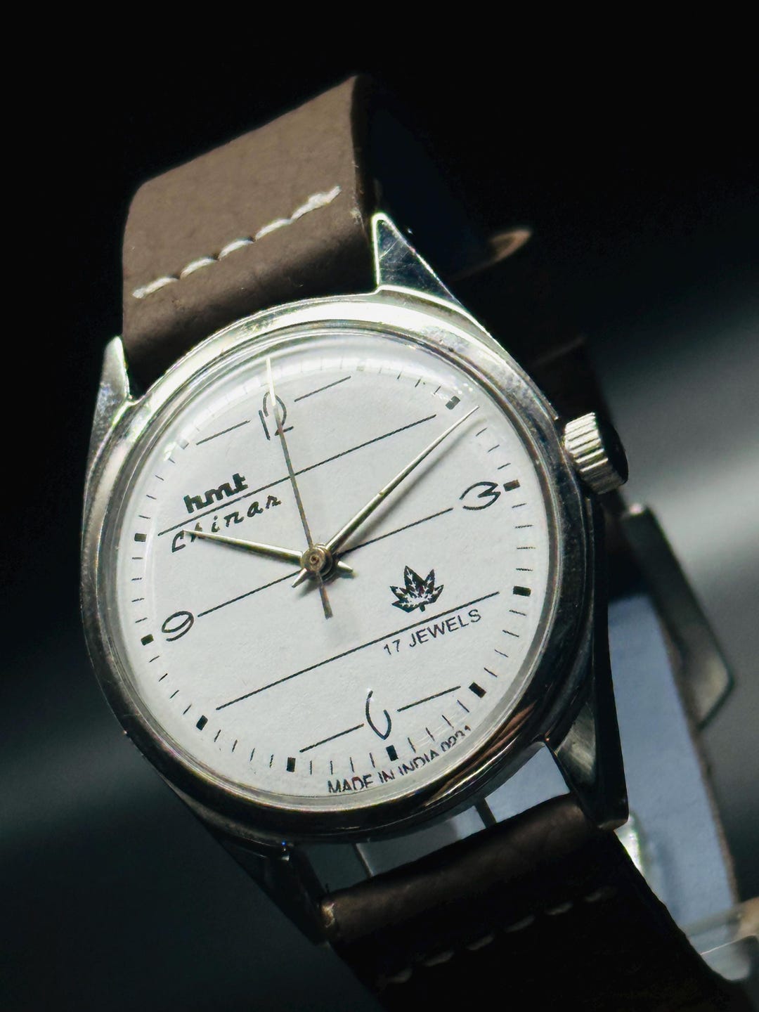 Vintage HMT Chinar Men's Watch: White Dial, 17 Jewels, Hand Winding - Etsy