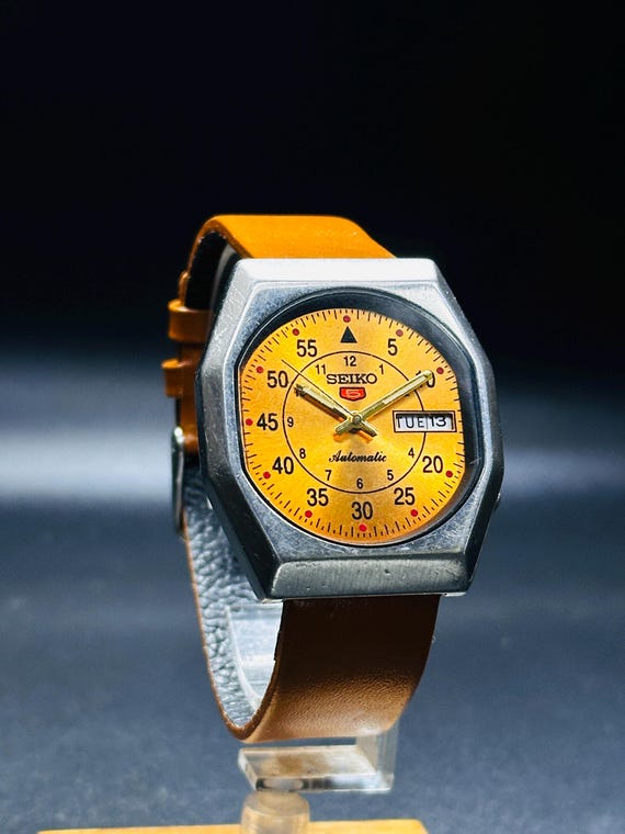 Rare Vintage Seiko 5 Automatic Copper Dial Silver Cas… - Gem