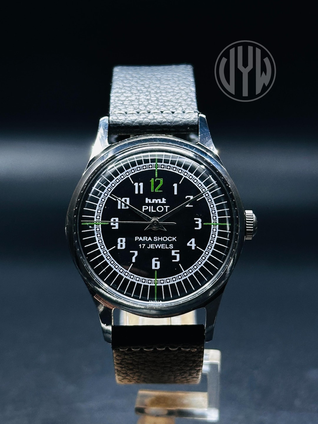 Rare Vintage HMT Pilot Watch ,black Rich Dial Hand Winding {self ...
