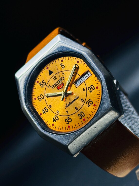 Rare Vintage Seiko 5 Automatic Copper Dial Silver Cas… - Gem