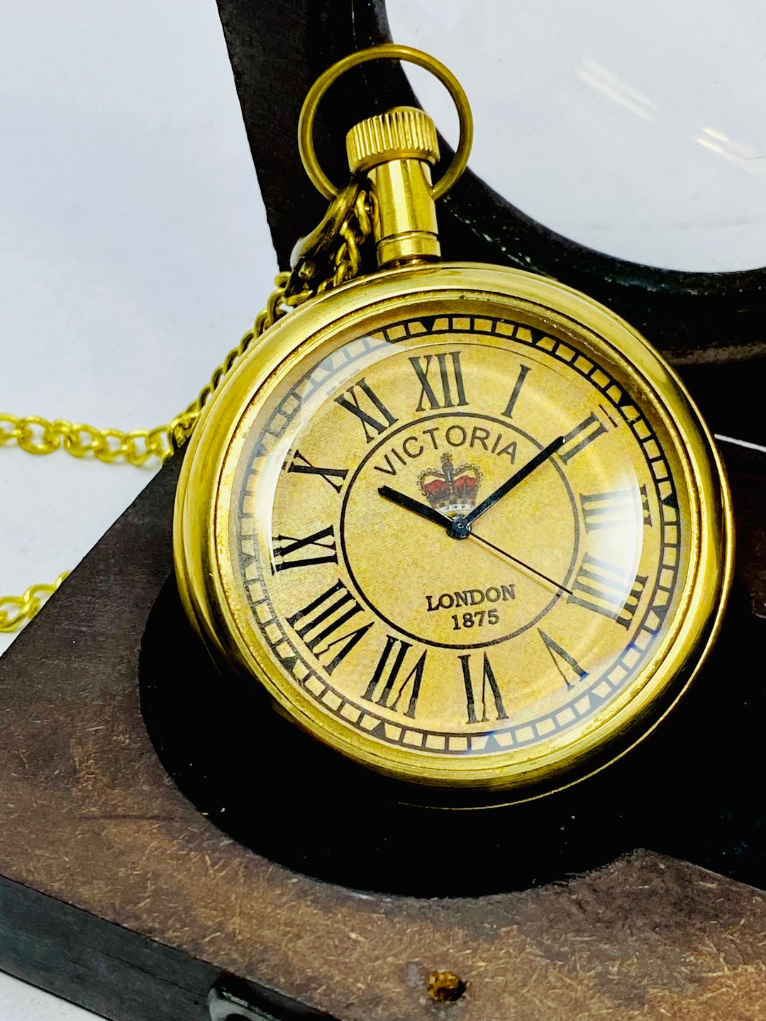 Antique Vintage Maritime Victoria London 1875 Brass Pocket Watch ...