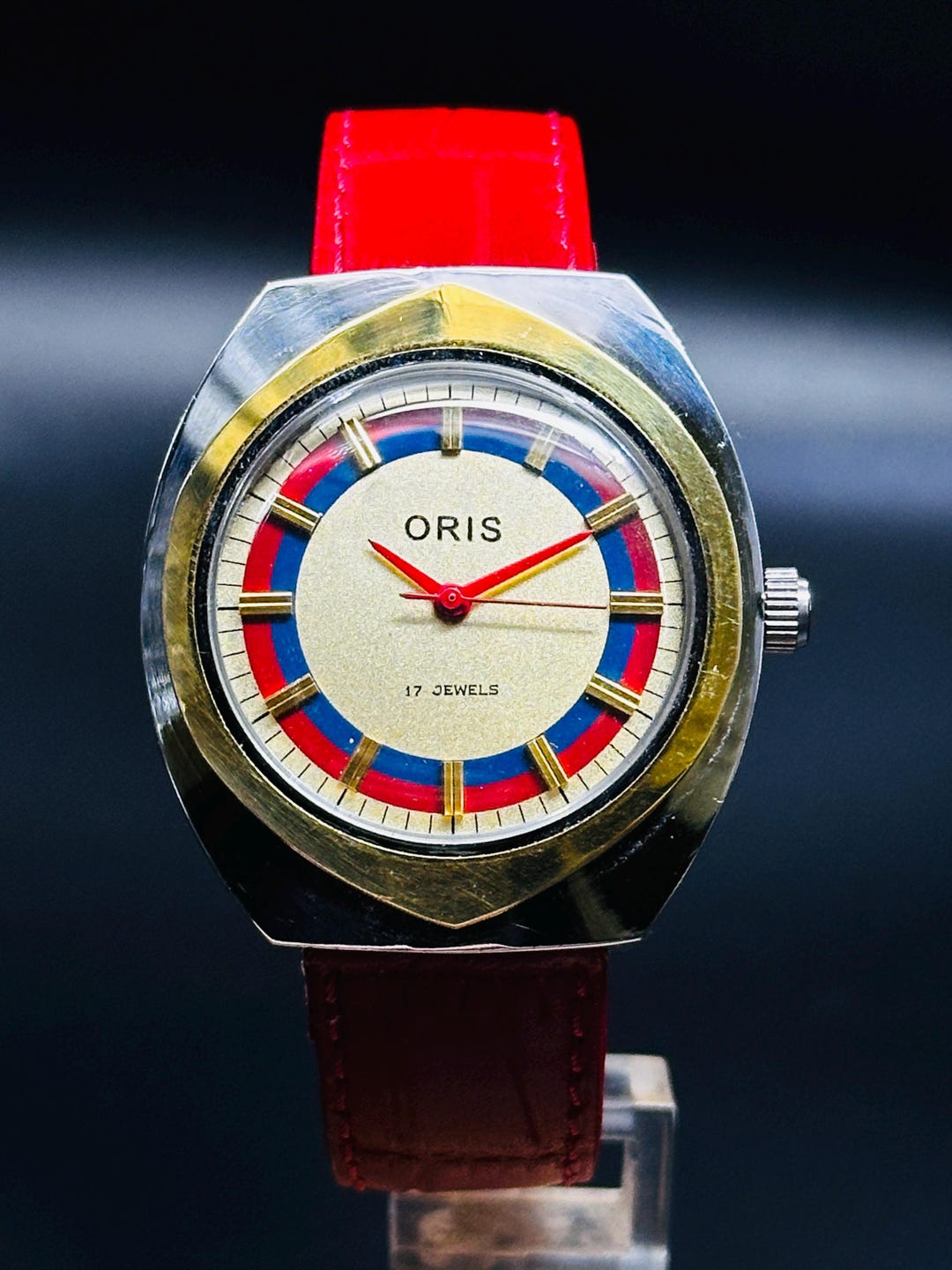 Rare Vintage Oris White-red Dial 17 Jewels FHF Movement ST-96 [self ...