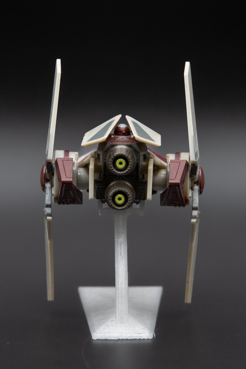 Star Wars Micro Galaxy Squadron V-wing Fighter Flight Stand - Etsy