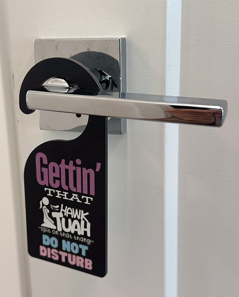 Hawk Tuah Spit on That Thang Door Hanger Aluminum Funny Viral Meme Door ...