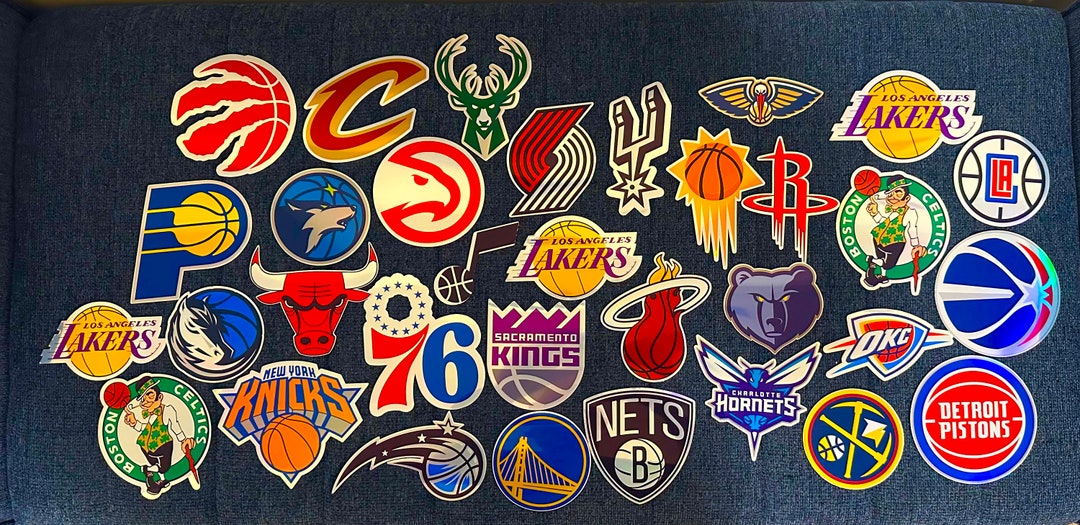 Holographic Waterproof NBA Team Stickers. Choose Your Team - Etsy