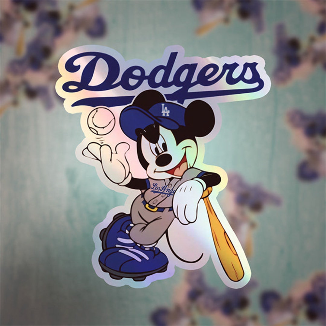 Los Angeles Dodgers Mickey Holographic Dodgers Logo Sticker: Show Your ...