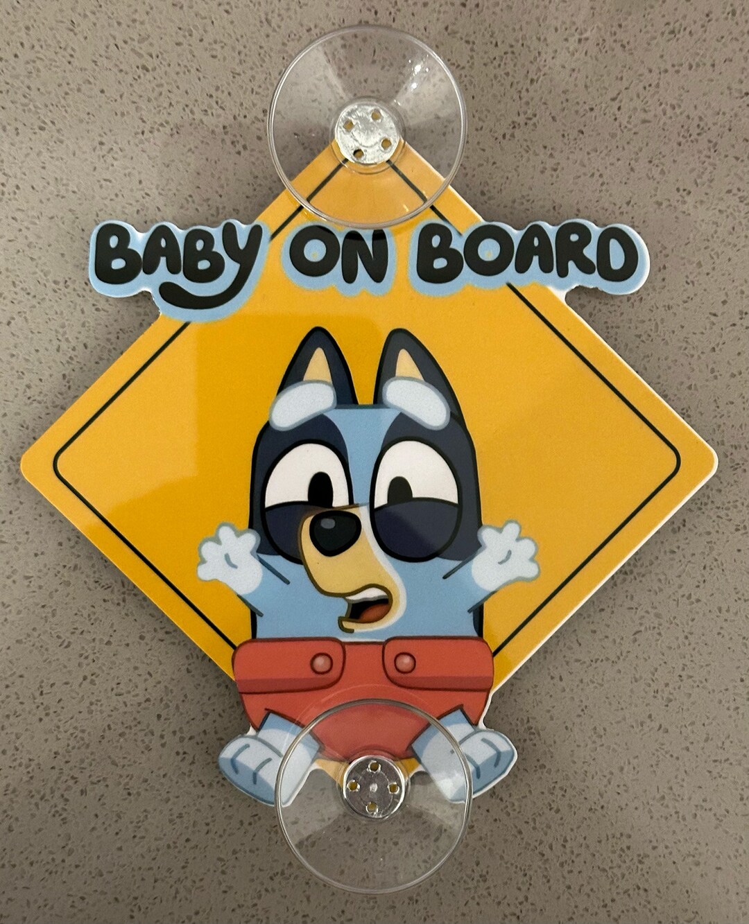 Aluminum Bluey Baby on Board Sign Cute Aluminum Car Safety Warning Sign ...