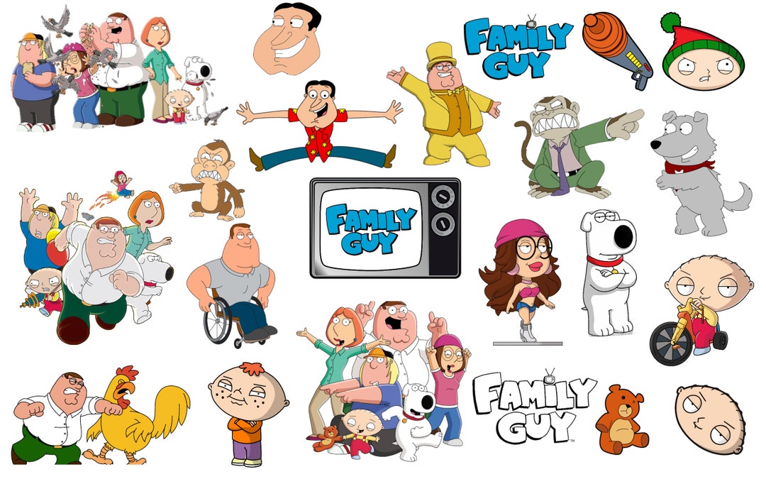 20 Pieces Family Guy PNG Cut Files | Instant Download - Etsy
