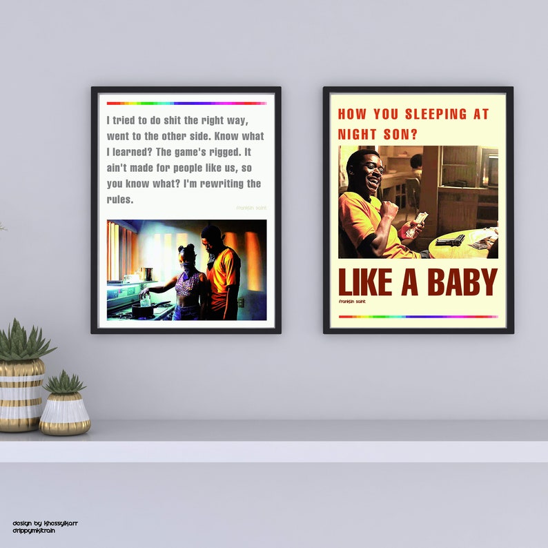 Snowfall Franklin Saint Damson Idris Digital Print Poster Wall Art Set ...